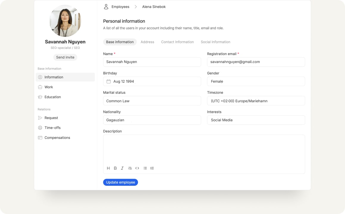 Employee Database Software — amploo.io